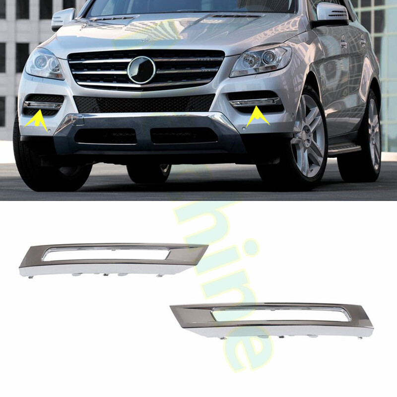 For Mercedes-Benz W166 ML 2012-2015 Chrome LH&RH Side Fog Light Trim ...