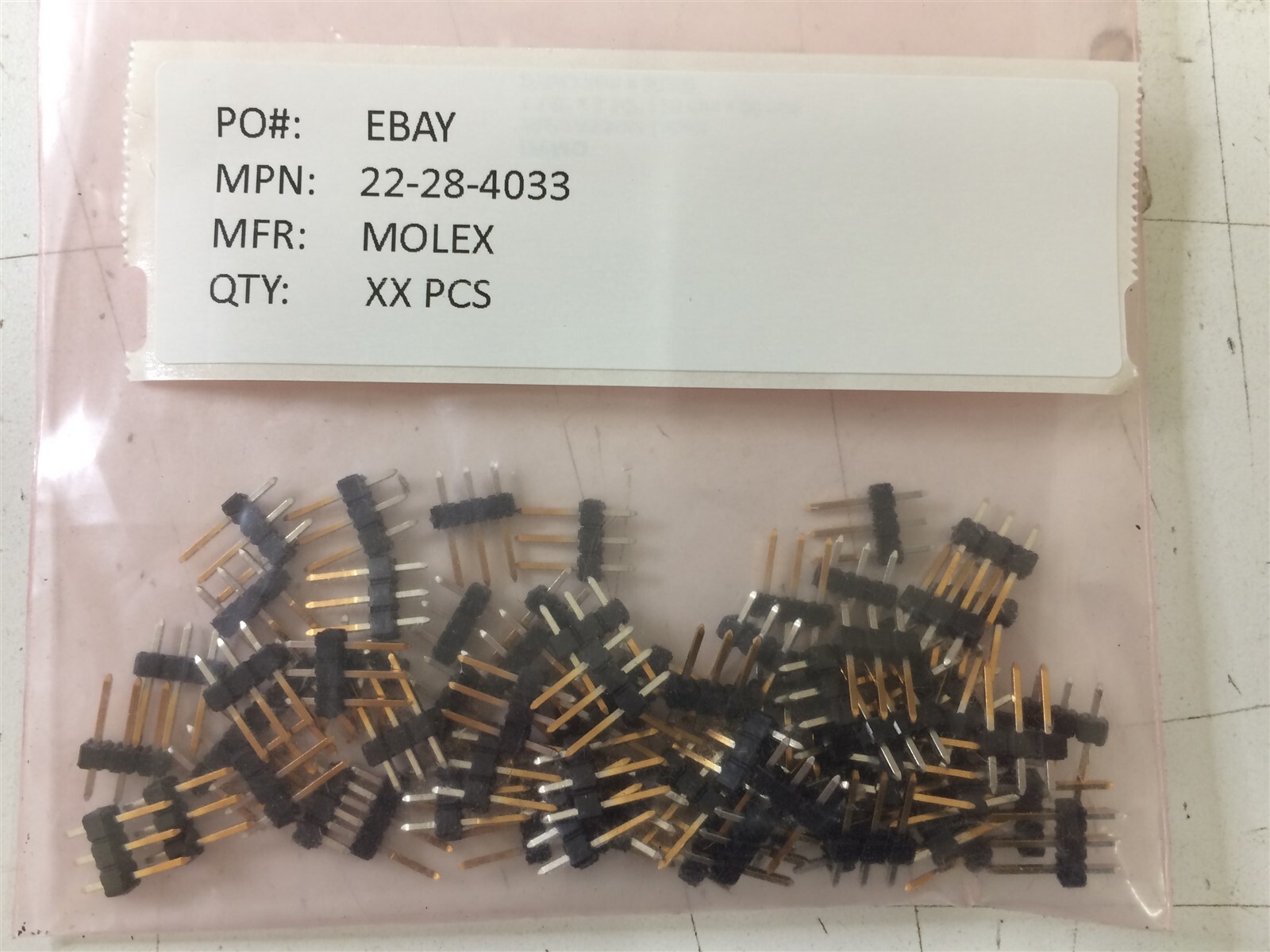 22-28-4033 MOLEX 22284033 CONN HEADER VERT 3POS 2.54MM 30 PIECES | eBay