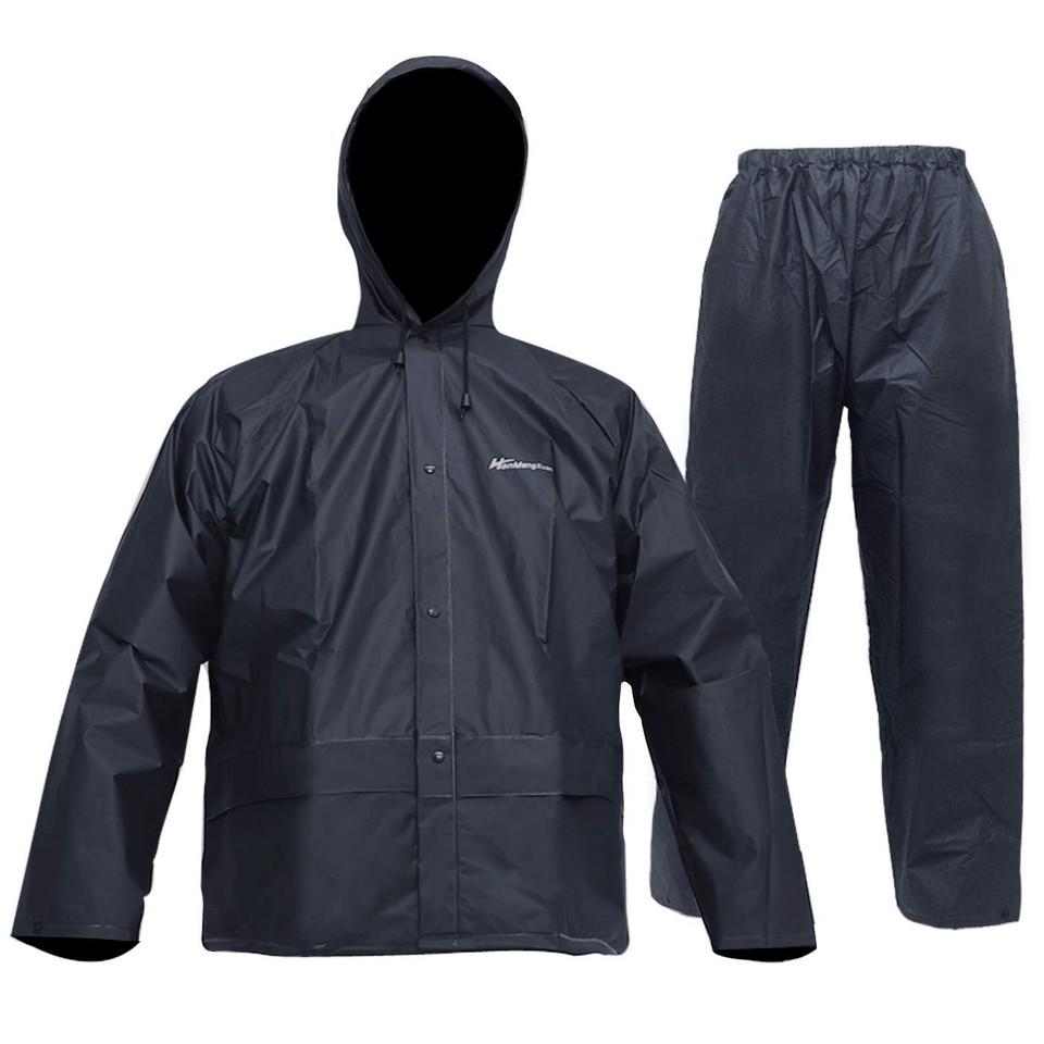 Men's Rain Suit Waterproof Rain Work Gear Ultra-Lite Rain Jacket and ...