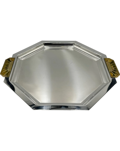 Vintage Jean Couzon Orfevre Art Deco Style Serving Tray 1985 Made in ...