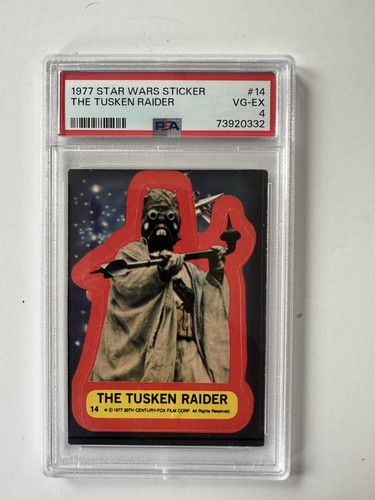 1977 Topps Star Wars #14 Tusken Raider Sticker PSA 4 Very Good ...