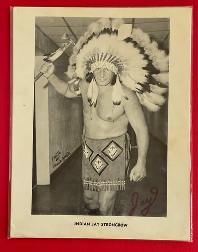 Frank Amato 70s 80s Wrestling Promo Photo Indian Chief Jay Strongbow ...