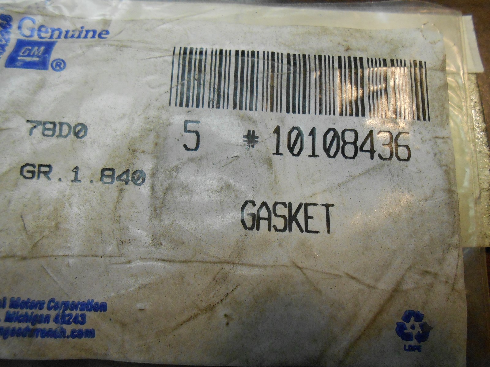 NOS GM OEM Engine Oil Cooler-Adapter Gasket 88893989 | eBay