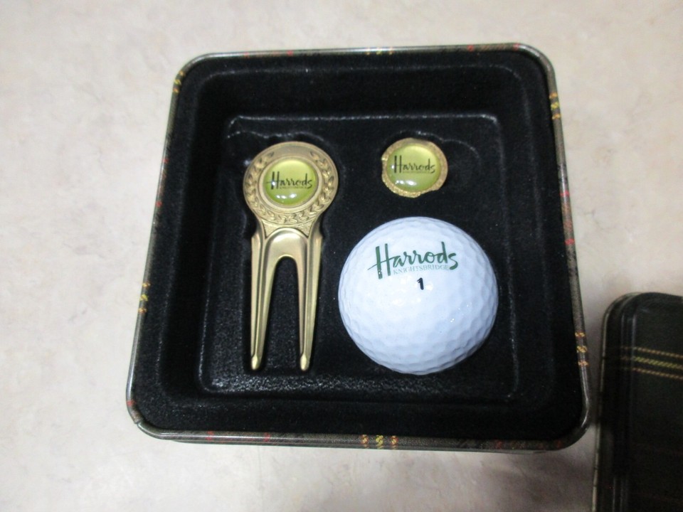 Harrods TARTAN Golf Accessories Set -Golf Ball - Marker - Pitch ...