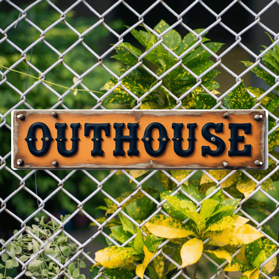 Vintage OUTHOUSE Metal Sign Rustic Farmhouse Wall Decor for Country ...