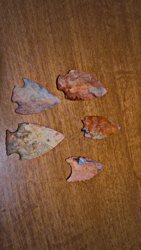 5 Beautiful FlintRidge Stone Arrowheads | eBay