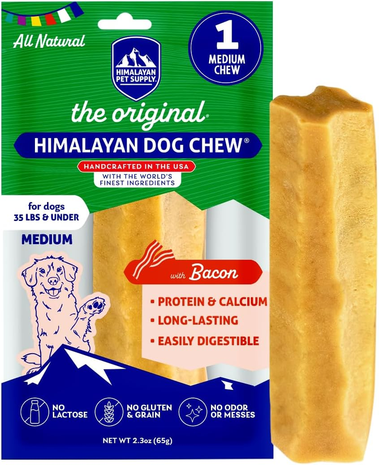 Original Yak Cheese Chew, Bacon, 1 Medium Stick, 2.3 Oz, Gluten Free ...