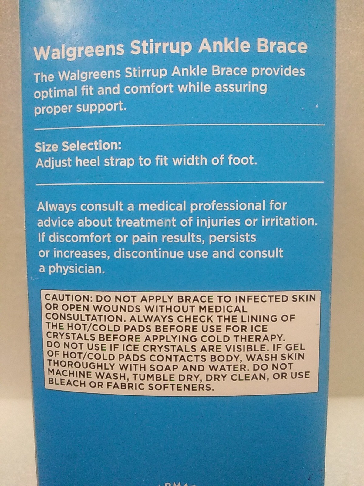 Walg'~Deluxe Stirrup Ankle Brace~Hot Cold Therapy~1 Size~Left Or Rt ...