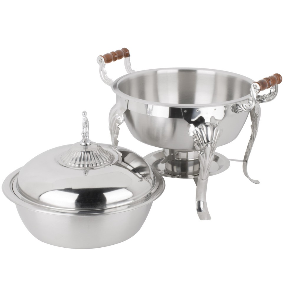 2 PACK Catering Classic STAINLESS STEEL Chafing Dish 5 QT Half Round ...
