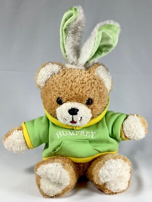 Humfrey Teddy Bear Bunny Ears Hoodie Sweatshirt Plush Stuffed Animal ...