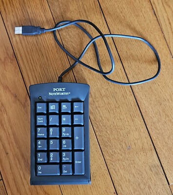 PORT NOTEWORTHY USB Combo 21-key Numeric Keypad Wired Universal Tested ...