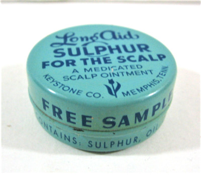 Vintage Long Aid Sulphur For Scalp Free Sample Tin Keystone Co Memphis ...