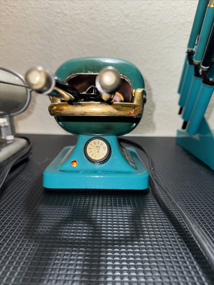 Vintage Golden Supreme Heat Exxpress Turquoise, Styling Stove Kit 14 ...