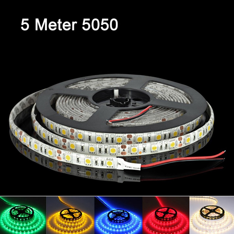5050 SMD RGB 300 Led Strip Light DC 12V Waterproof Kitchen Cabinet ...