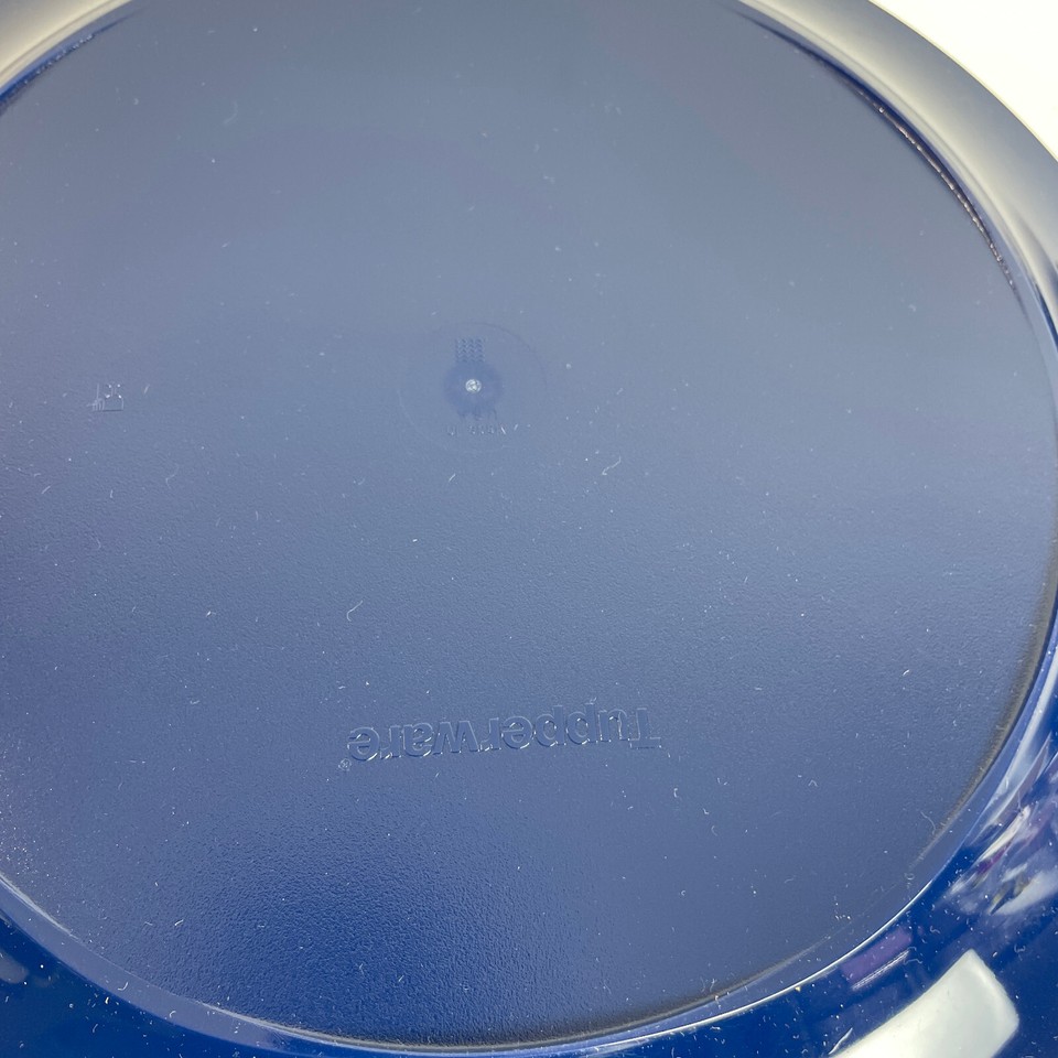4 Tupperware 11" Dinner Plates Blue Navy 4718A-4 Excellent Condition | eBay