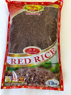 Red Rice Dragonfly Thai Red Rice 5lb Per Pack NON-GMO Gluten Free GMP ...