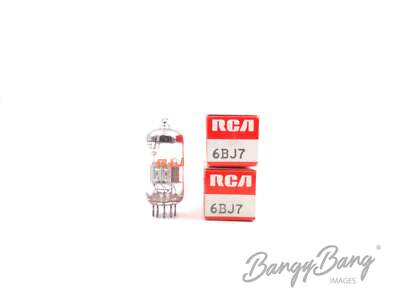 2 Vintage RCA 6BJ7 Miniature Triple Diode Color TV Audio Vacuum Tube ...