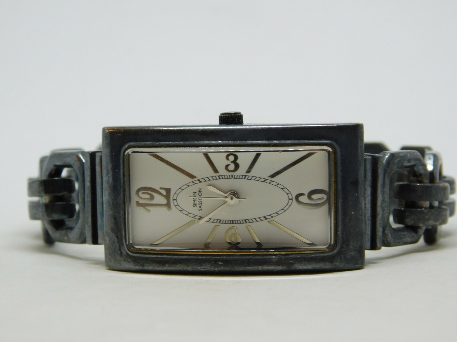 Simon Sassoon 925 Sterling Silver Quartz Women's Watch Sz. 6 3/4" New ...