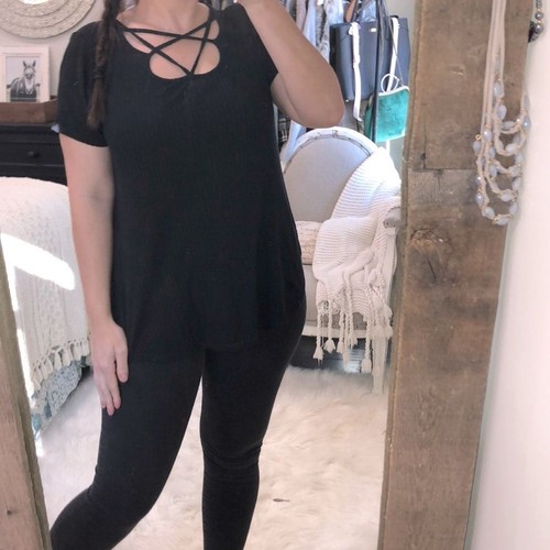 Rainbows & Cupcakes size XXL black caged top | eBay