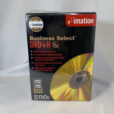 Imation Busines Select DVD+R - 10 DVD's plus video cases 4.7GB | eBay