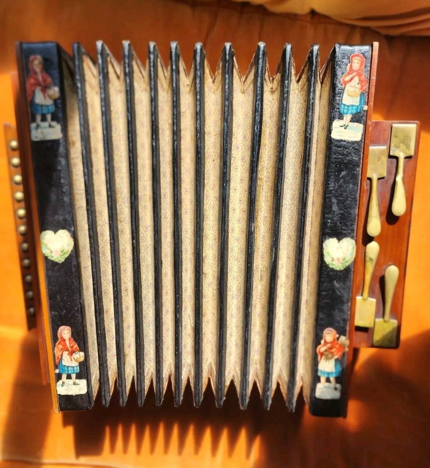 Vtg 1890's Antique C. T. MENZE Squeeze Box Concertina Accordion ...