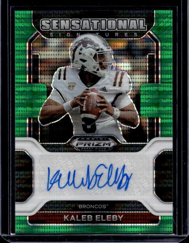 2023 Prizm Sensational Signatures Kaleb Eleby Green Prizm AUTO 8/25 RC ...