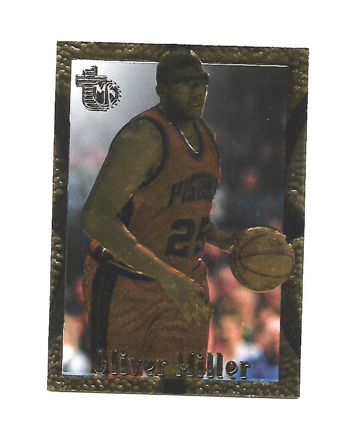 1995 TOPPS EMBOSSED GOLD BASKETBALL INSERT #29 OLIVER MILLER DETROIT ...