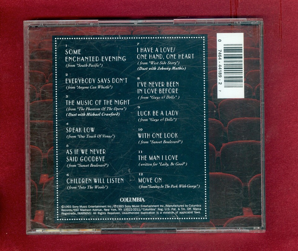 Barbra Streisand - Back to Broadway 1993 CD 12 Tracks VG 74644418927| eBay