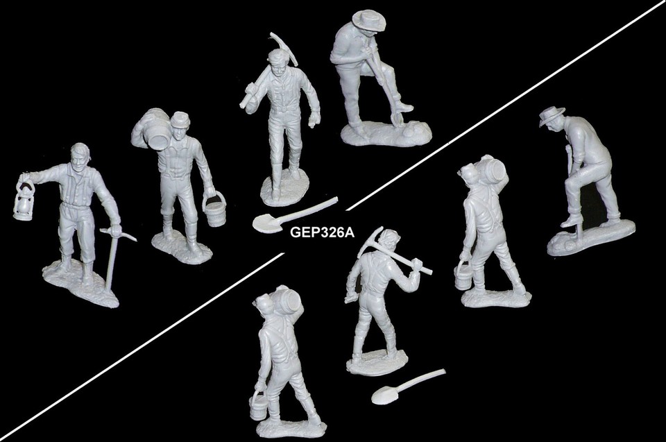 Prospector & Pack Mule set #3 resin western miners MARX toy soldiers ...
