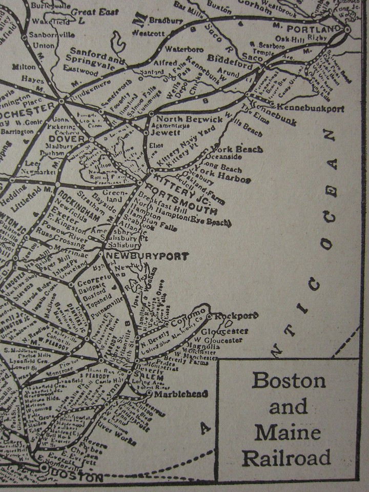 1926 MAP ~ BALTIMORE E OHIO FERROVIA ~ BOSTON E MAINE FERROVIE | eBay