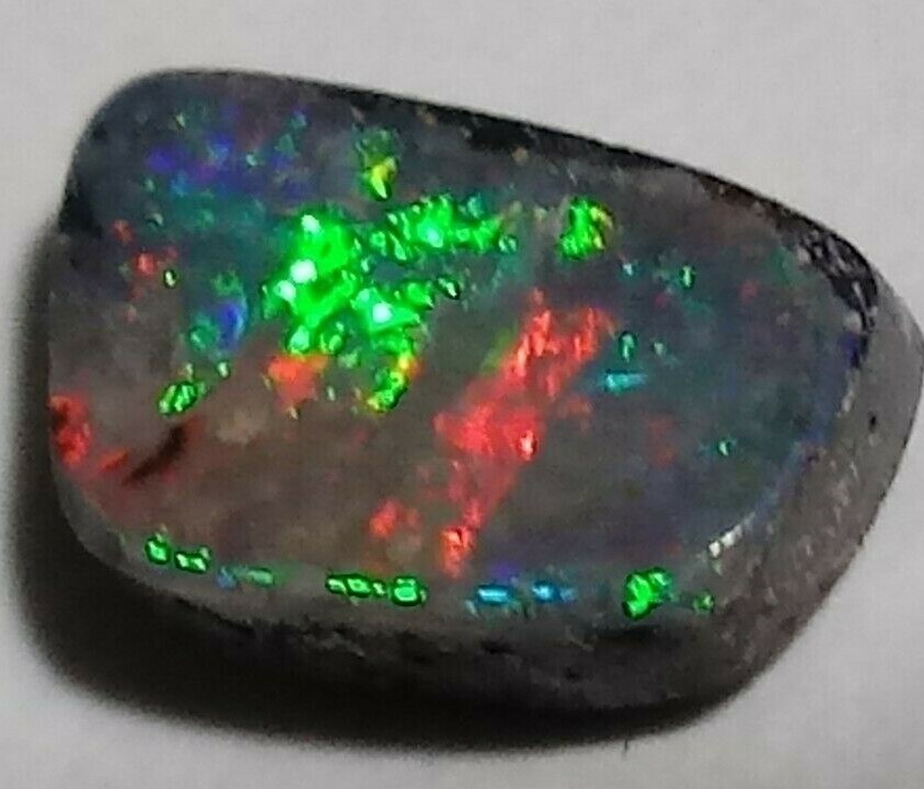 Solid Boulder Opal RED MULTICOLOR 2ct Freeform Queensland! | eBay