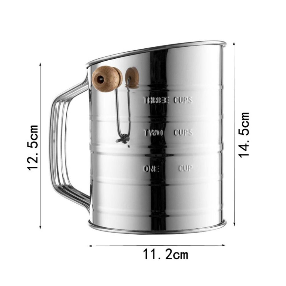 with Scale Flour Filter Cup Agitator Wire Loop Baking Tools Corn Flour ...