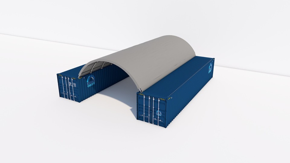 20W-40L-6.5H(ft) Shipping Container Roof Quonset Hut Shed Hoop Barns ...