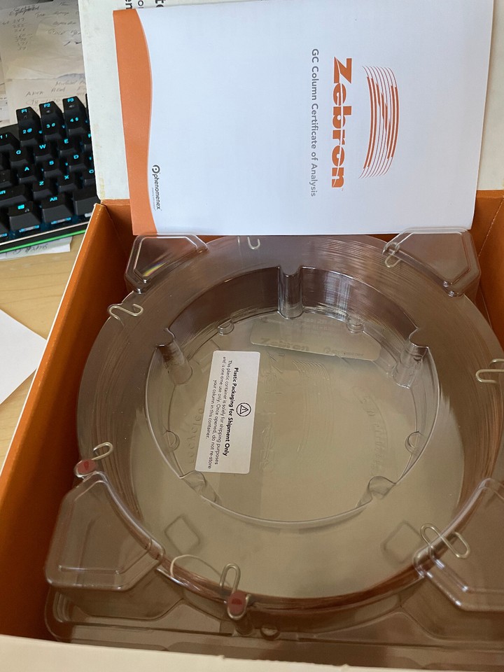 new Phenomenex gc column Zebron ZB-624 75 m x 0.53 mm x 3.00 µ 7LK-G005 ...