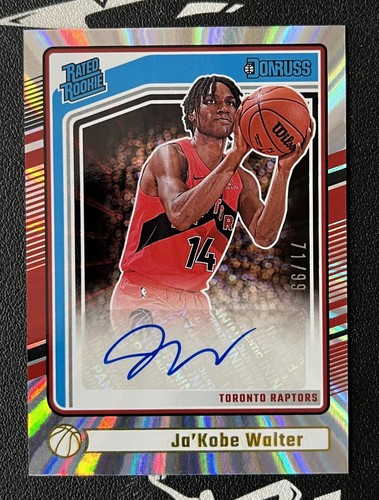 JaKobe Walter 2024-25 Panini Donruss 71/99 Auto Laser Rated Rookie #261 ...
