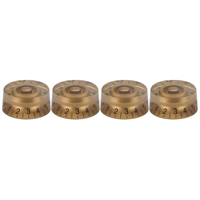 4Pcs Acrylic Bass Guitar Knobs Volume Tone Control Knobs Gold Black ...