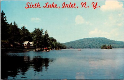 Postcard NY Inlet, Sixth Lake; New York, Adirondacks, Ektachrome i1 | eBay