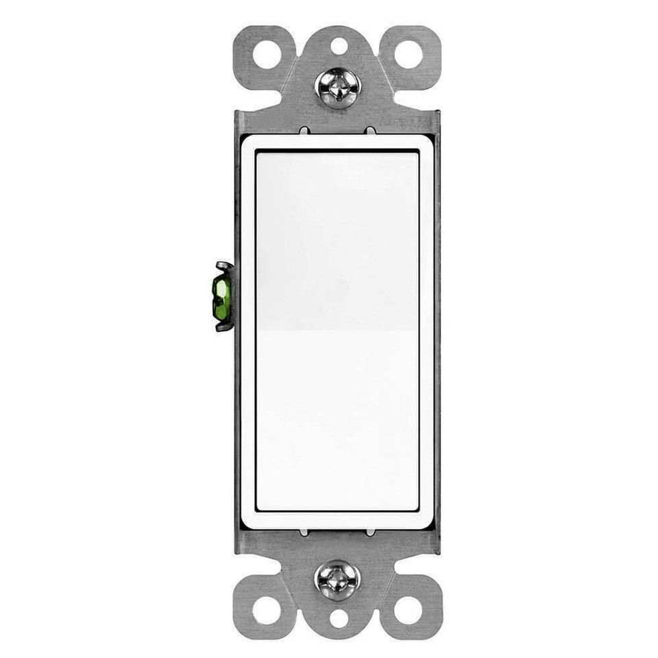 15Amp 120/277 Volt Decora Rocker Single-Pole Light Switch Wall White UL ...