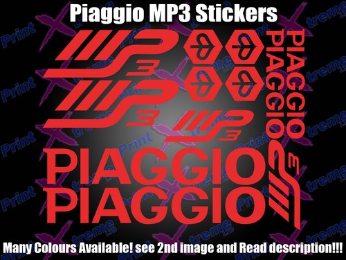 Piaggio MP3 Decals / Sticker Set ALL colours available! SEE DESCRIPTION ...