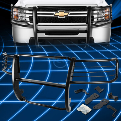 For 07-13 Chevy Silverado 1500 Black Bumper Grill Protector Grille ...