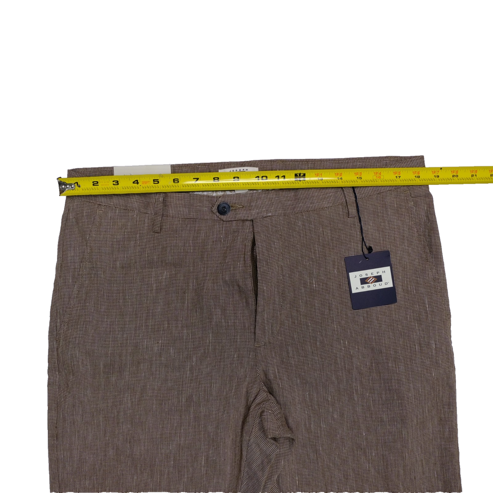 Joseph Abboud LINEN DOBBY CHECK CHINO Men's Pants Brown Size 36x30 NEW ...