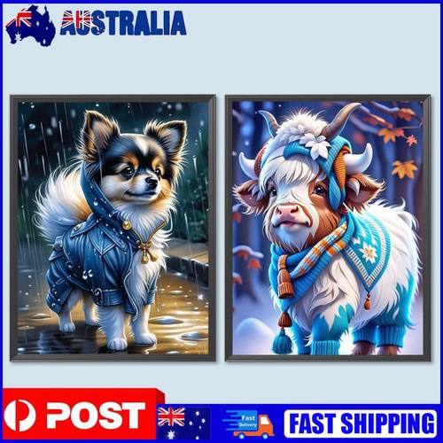 5D DIY Full Round Drill Diamond Painting Critters in Clothes Kit Home ...