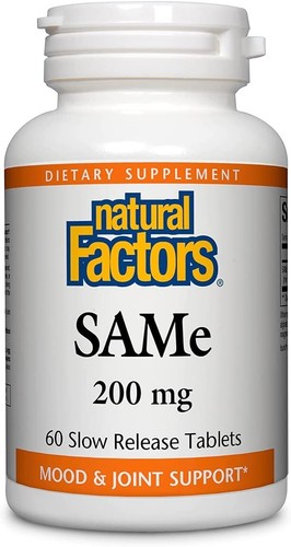 Natural Factors SAMe 200 mg 60 Slow Release Tablets | eBay