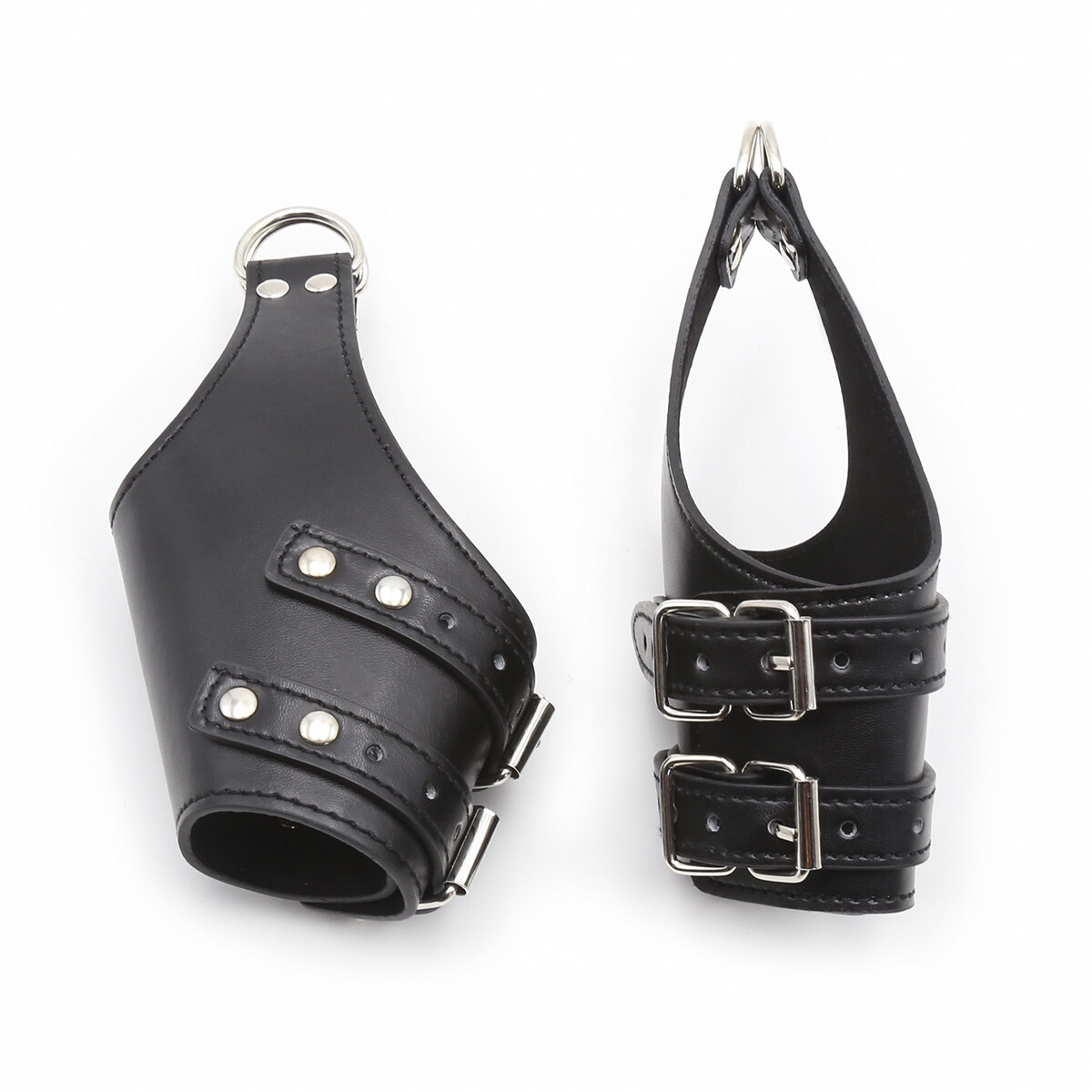PU Hanging Handcuffs Suspension Gloves Buckled Swing Wrist Cuffs ...