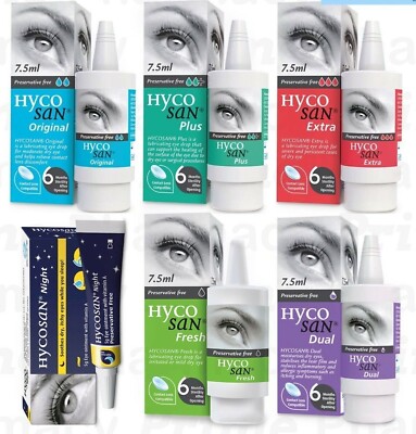 Hycosan Eye Drops, Extra, Original, Dual, Fresh, Plus, Intense P/F Eye ...