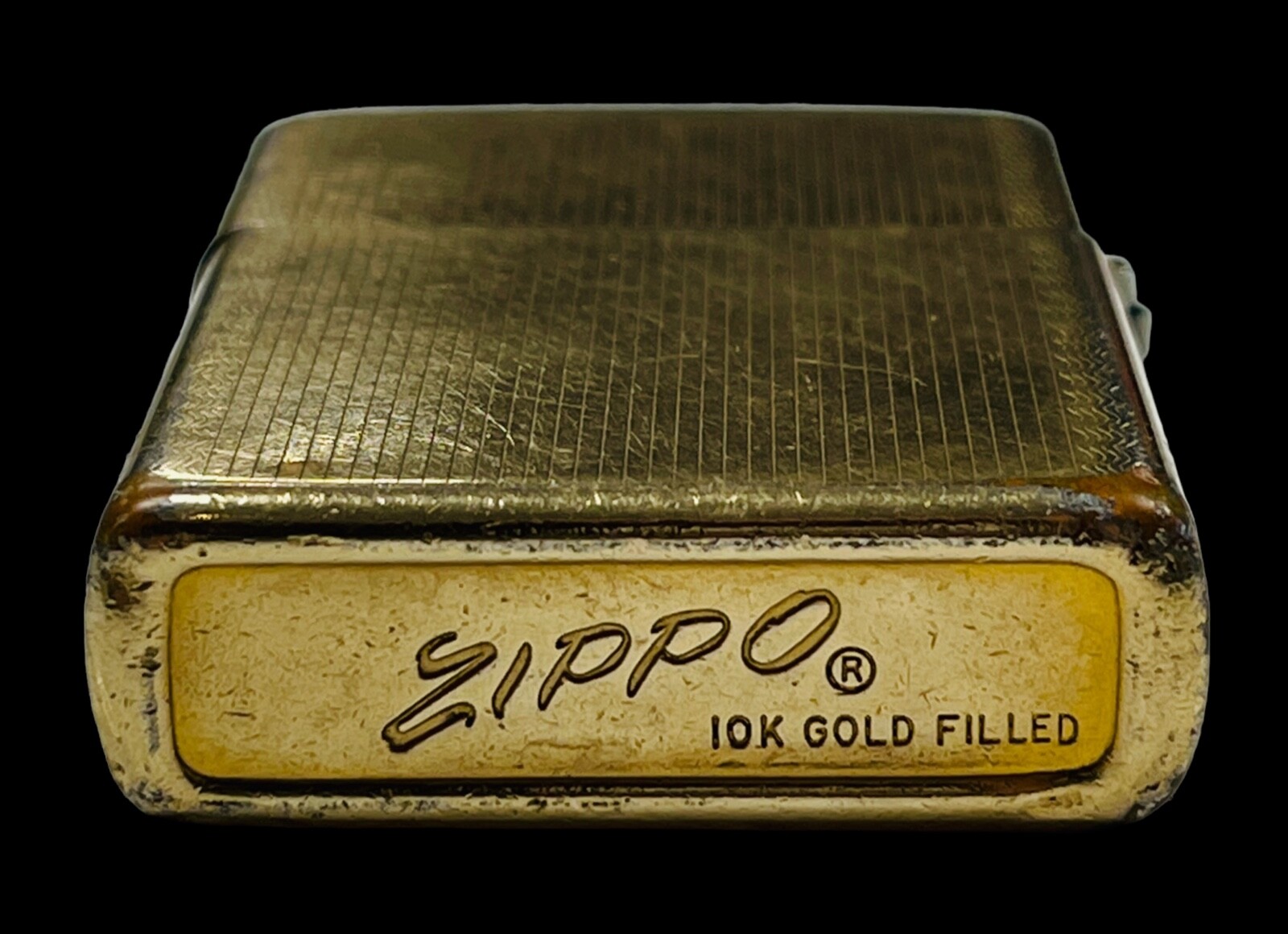 OLD Vintage 1950's Zippo 10k Gold Filled Lighter Fancy Engine Turned LD ...