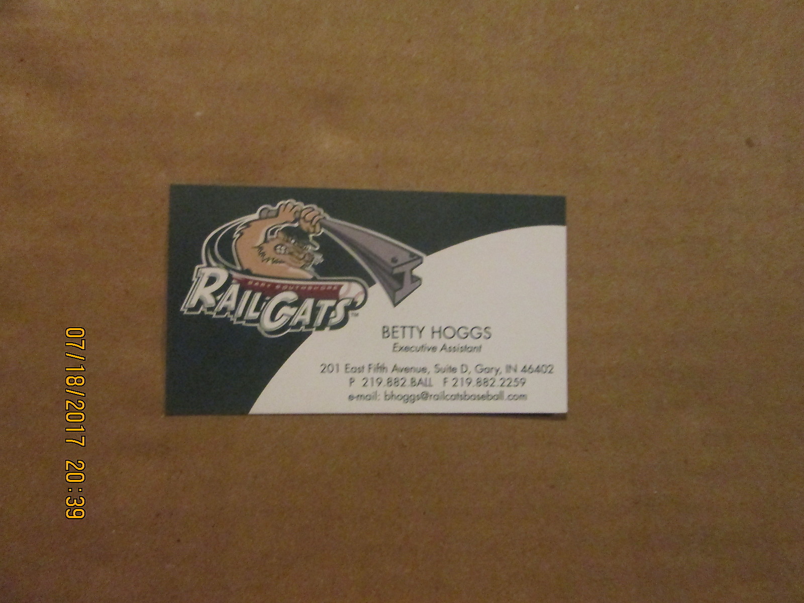 Gary Southshore Railcats Vintage Logo Baseball Business Card | eBay