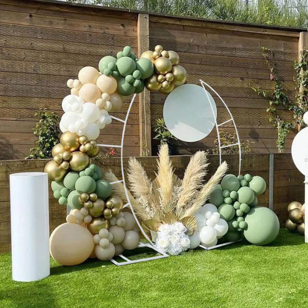 Half Moon Shape Wedding Arch Frame Moongate Flowers Stand Display ...
