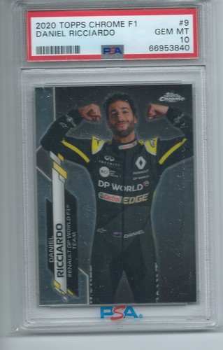 DANIEL RICCIARDO 2020 TOPPS CHROME FORMULA 1 F1 PORTRAIT #9 PSA 10 GEM ...