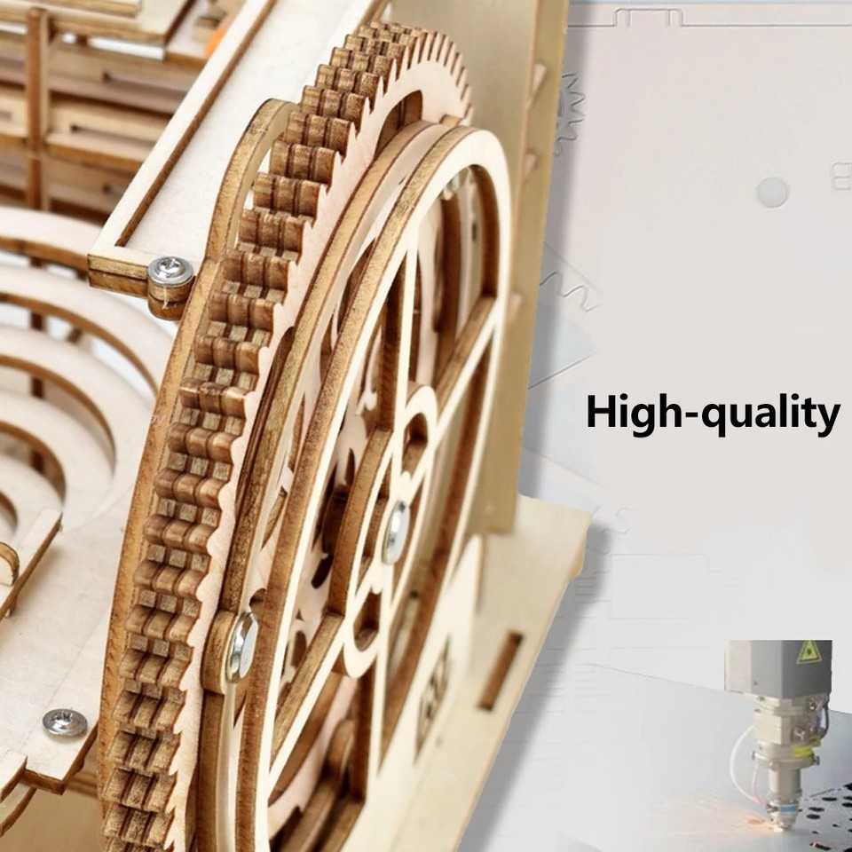 3D Wooden Puzzle DIY Mechanical Manual Model Building Kits Assemble ...